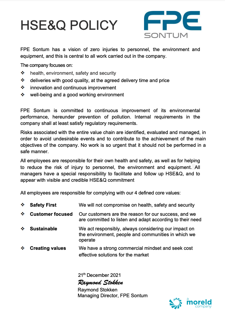 About | FPE Sontum AS